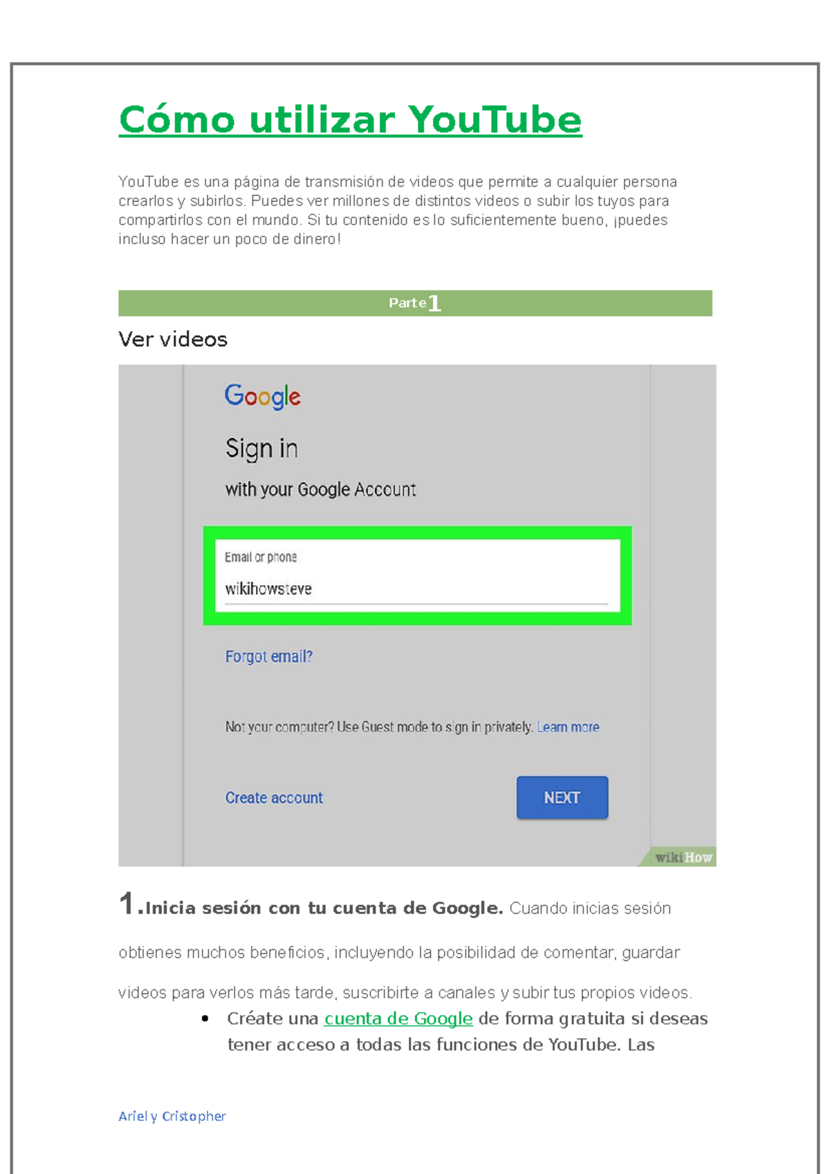 Cómo utilizar You Tube - es fasilo usar yutu - Cómo utilizar YouTube ...