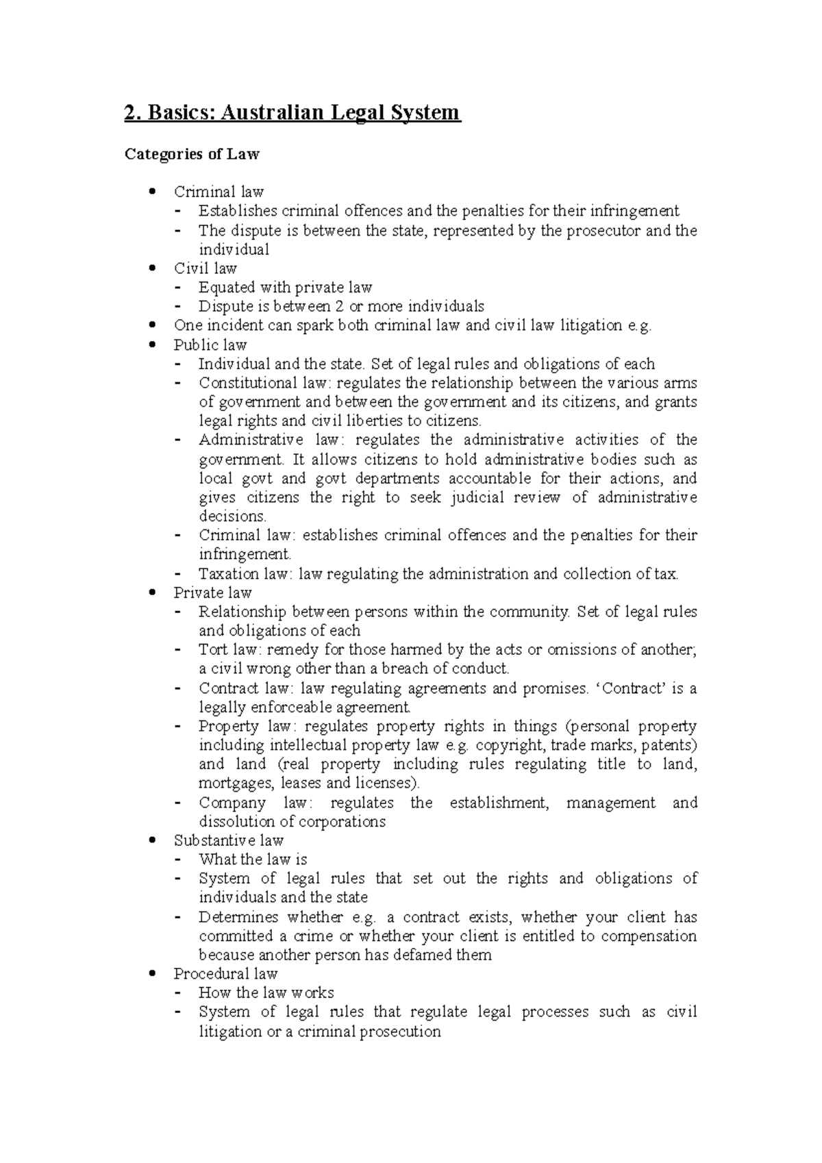 Basics- tut2 - week 2 tutorial work - 2. Basics: Australian Legal ...