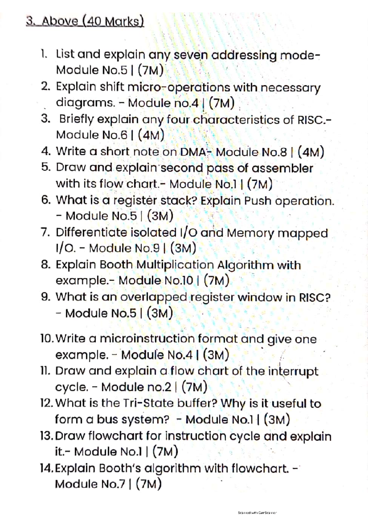 COA IMP BH - COA imp questions of Brainhiters - Computer Organization Architecture - Studocu