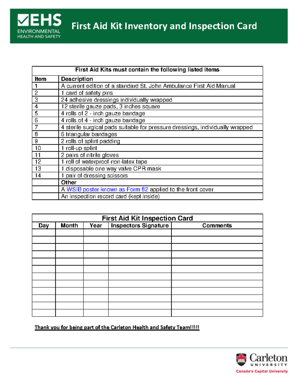 First-Aid-content-and-checklist Apr-2013 - First Aid Kit Inventory and ...