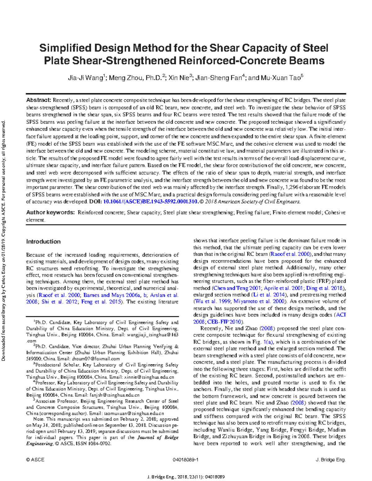 (ASCE)BE - asdas - Simplified Design Method for the Shear Capacity of ...
