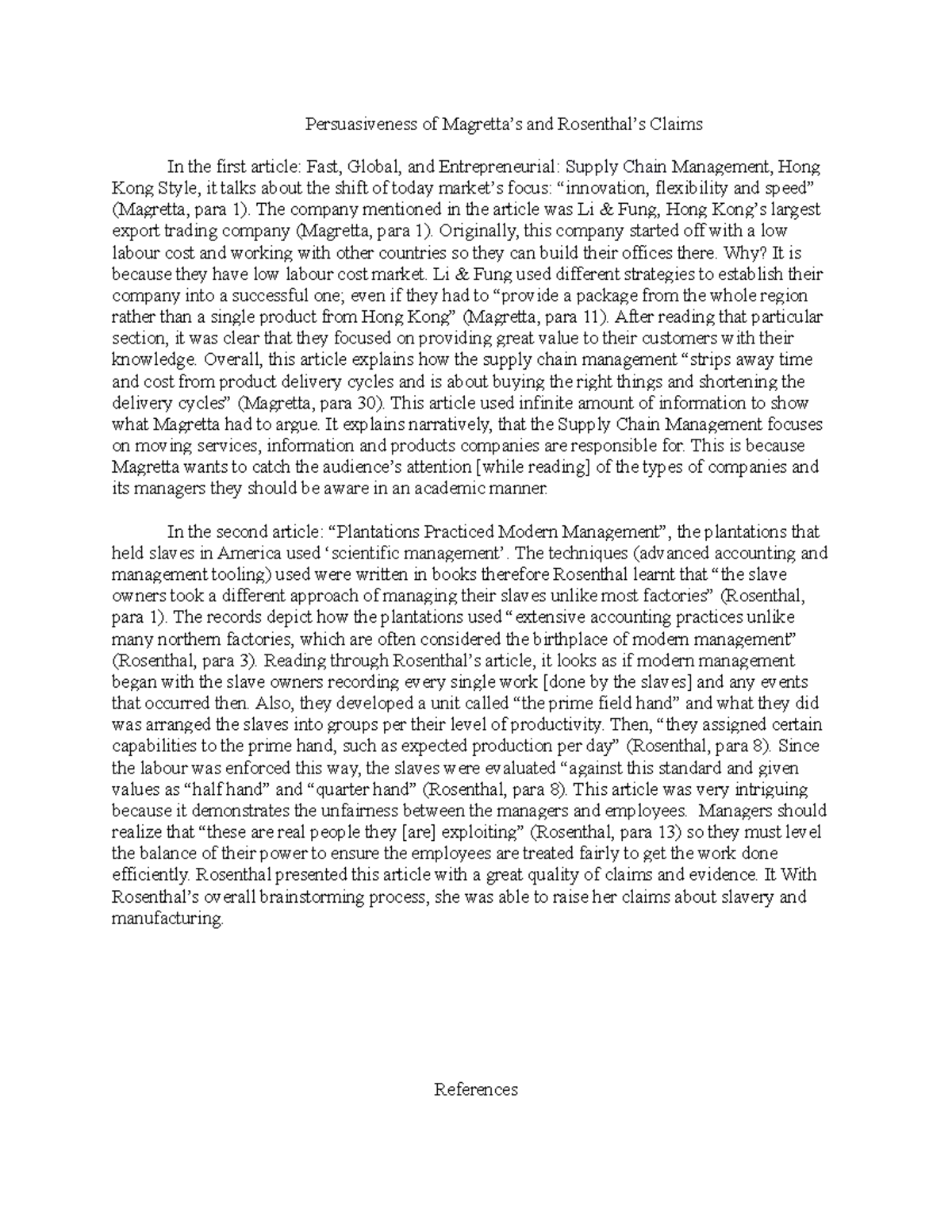Assignment Six - Dr. James Gaede - Persuasiveness of and Claims In the ...