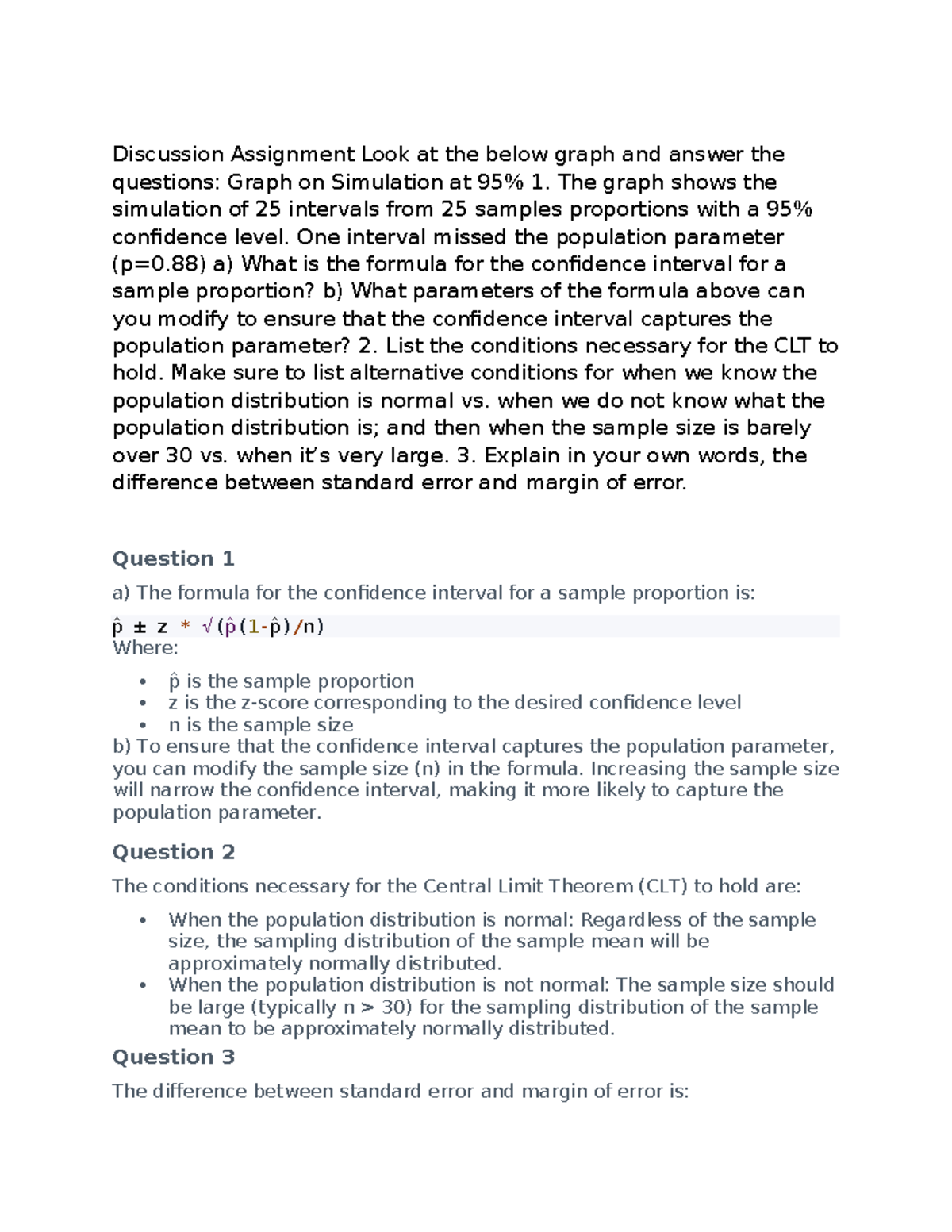 Stati Inference 1 - Revision - Discussion Assignment Look at the below graph and answer the ...