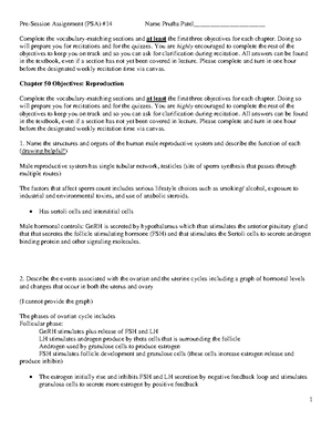 PSA 3 S22- Prutha Patel - Biol-K103 notes/ assignment - Pre-Session ...