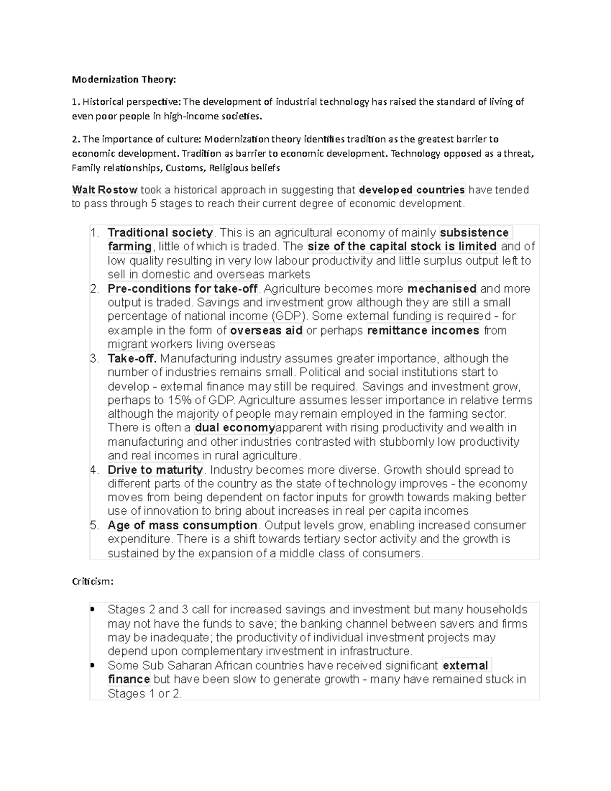 Modernization Theory - Historical perspective: The development of ...