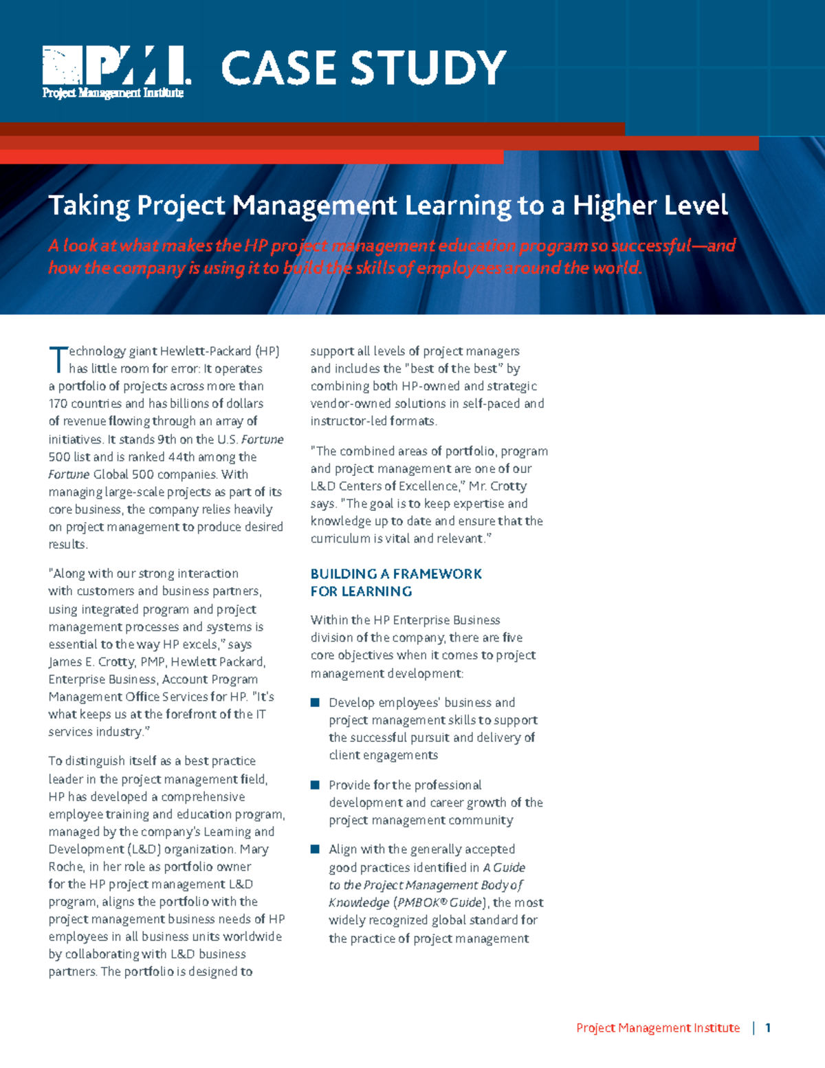 Hp - Case Study - T echnology giant Hewlett-Packard (HP) has little ...