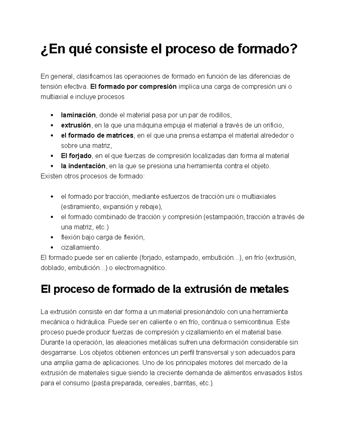 En qué consiste el proceso de formado - El formado por compresión ...