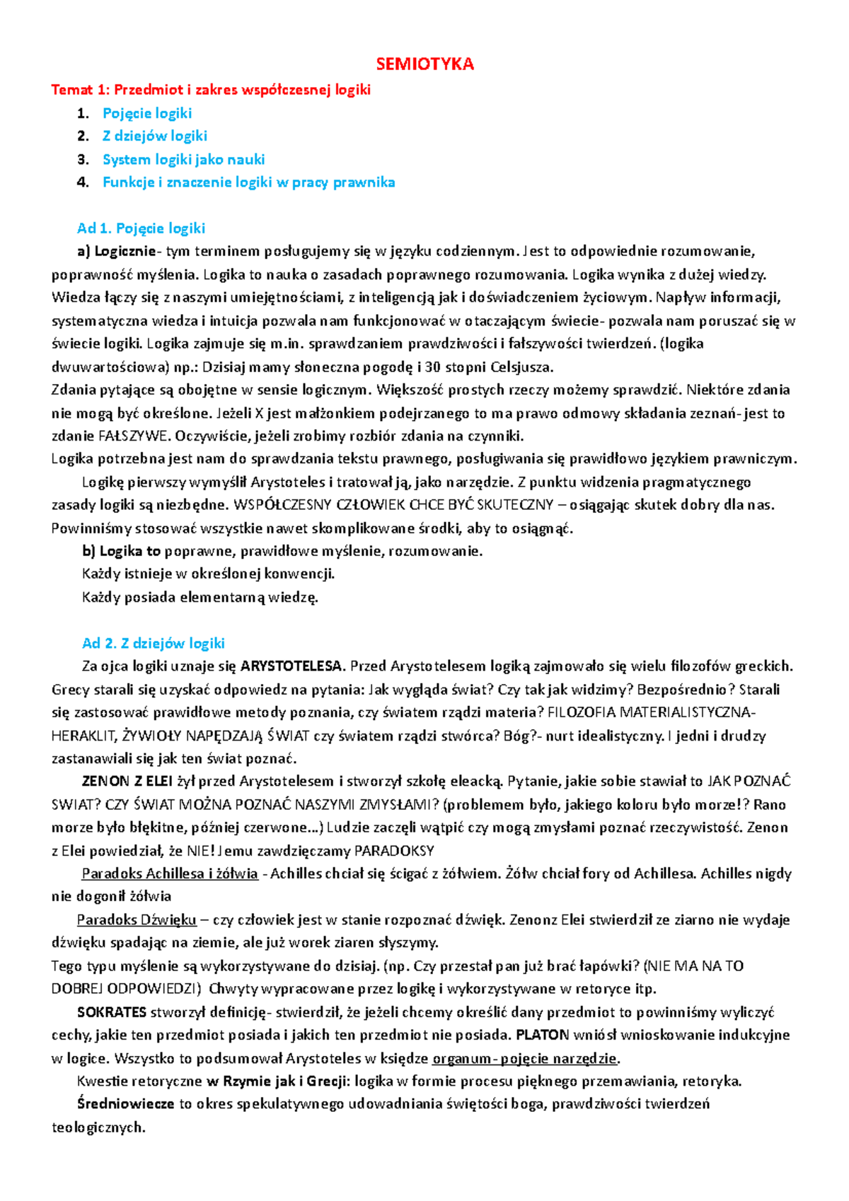 Wykład-Logika Uniwersytet UWM - SEMIOTYKA Temat 1: Przedmiot i zakres ...