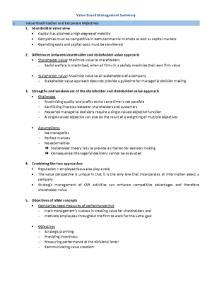 Ps 1 Handout Tutorial part2 annotated - Value-Based Management Handout ...