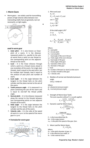 2.0 Brakes and Clutches - Module 2: Brake and Clutches FORMULAS FOR DISC OR PLATE CLUTCH TORQUE ...