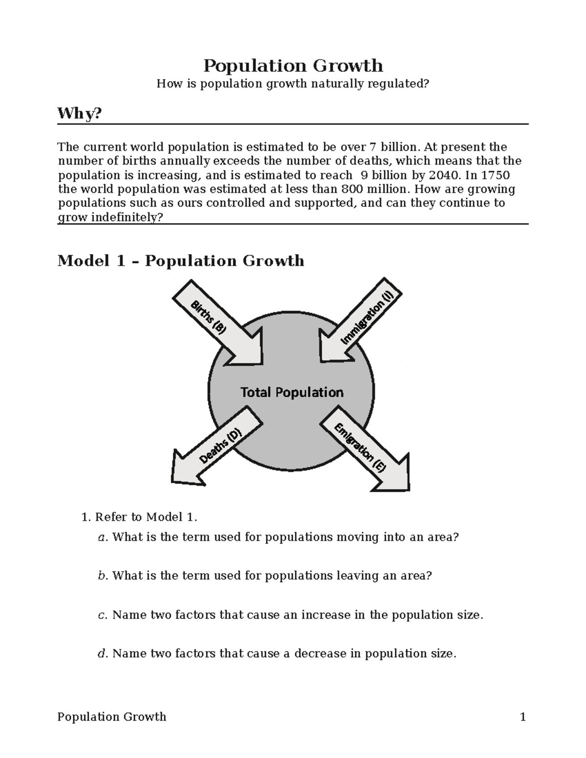 29 Population Growth-S - Population Growth How is population growth ...
