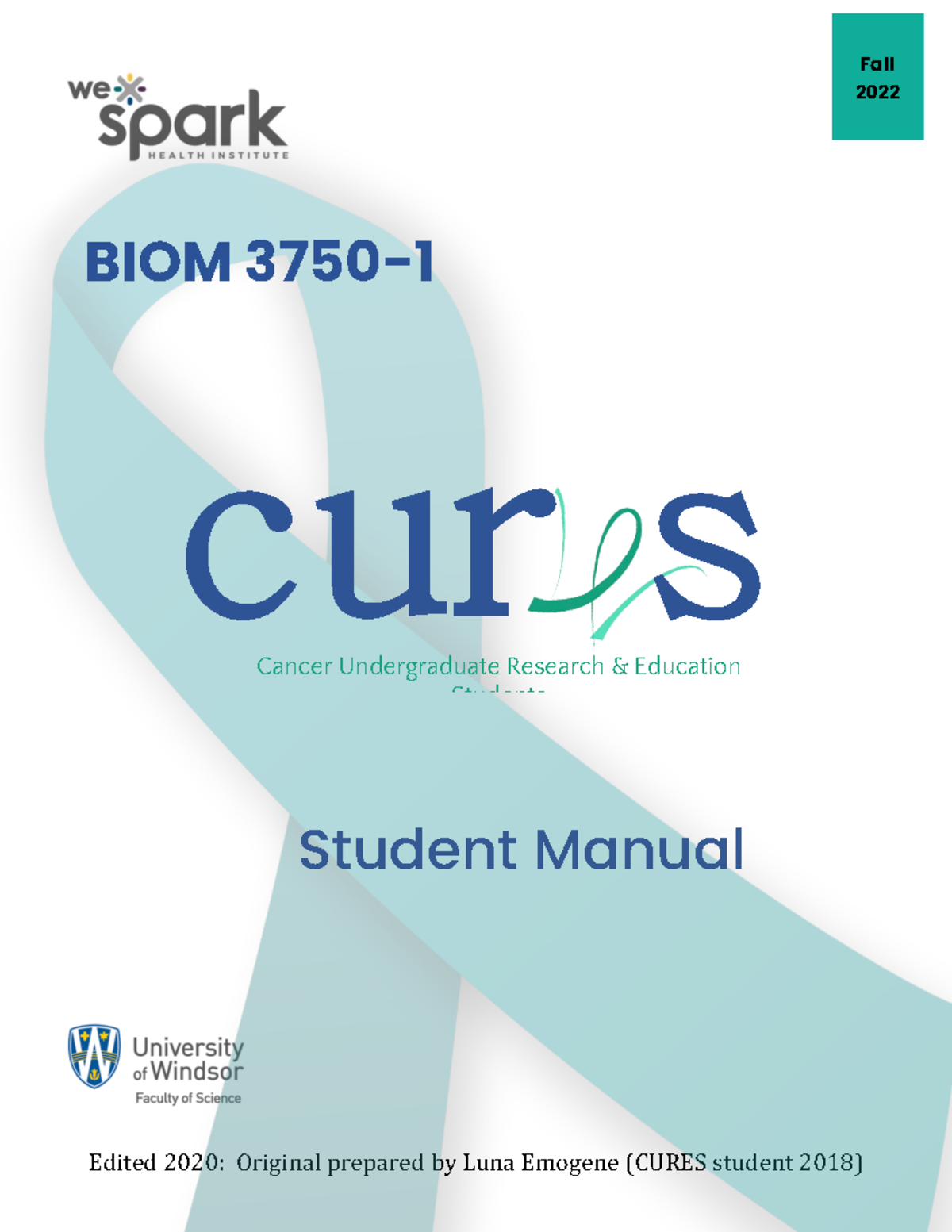 Cures Manual 2022 V6 - ghjkl - Edited 2020: Original prepared by Luna ...