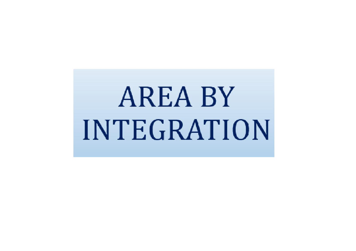 C-MCAL2 CE 1A (Area by Integration) 1 - AREA INTEGRATION AREA ...