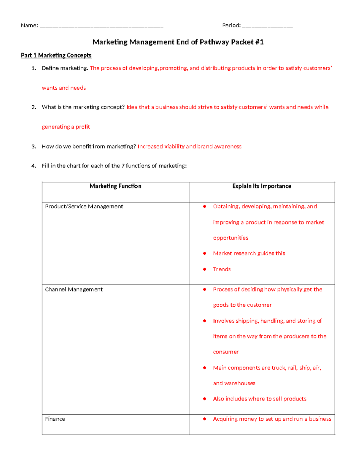 Copy of EOPA Packet 1 - easy - Marketing Management End of Pathway ...