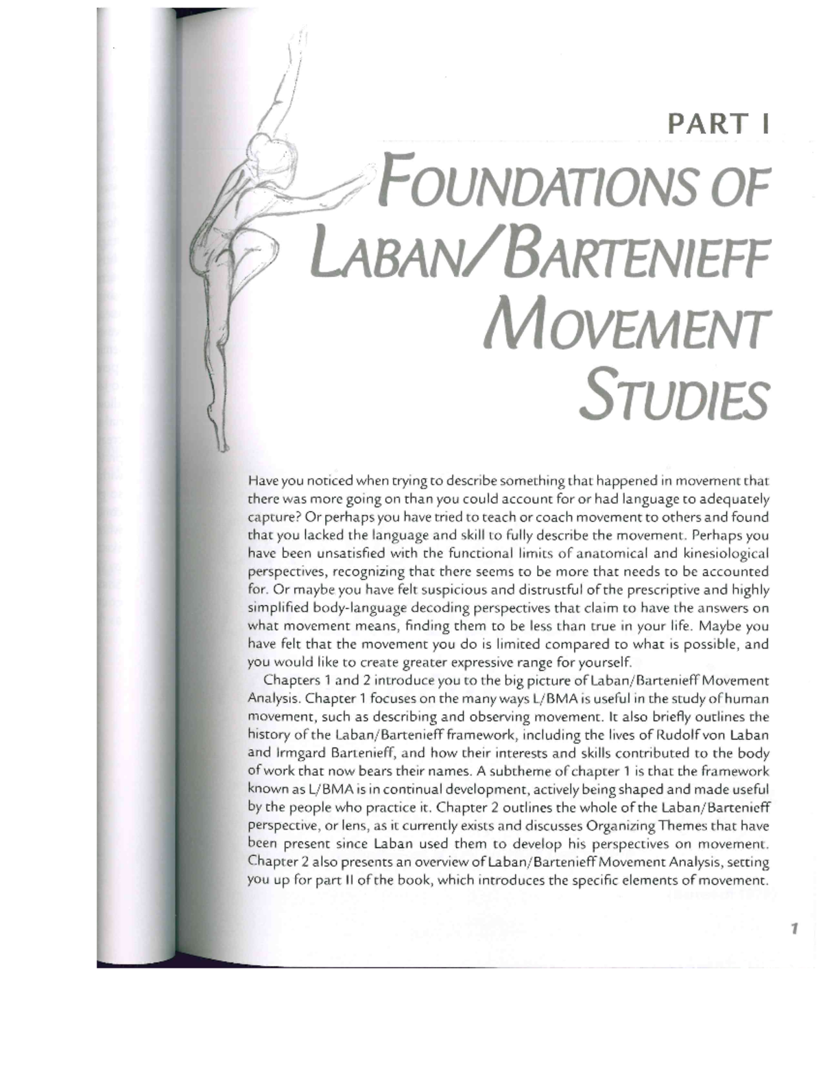 Ch 1 through 3a Laban Bartenieff - DANC 3060 - Studocu