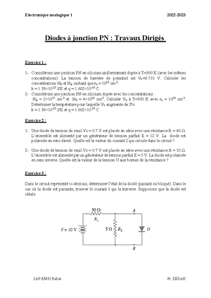 exercice en automatisme - Page 1 Travaux Dirigés 3 : GEMMA Exercice 1 ...
