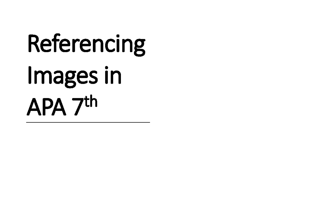 Referencing images in apa 7 v.6.5 - Referencing Images in APA 7 th ...