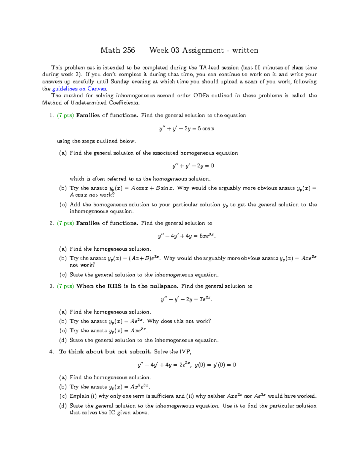 Week 03 Written - Worksheet - Math 256 Week 03 Assignment - written ...