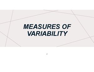 IV. Measures of Variability (ppt) - MEASURES OF VARIABILITY I ...