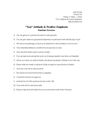 BUAD 201 Chapter 8 - Positive and Neutral Messages - BUAD 201: Chapter ...