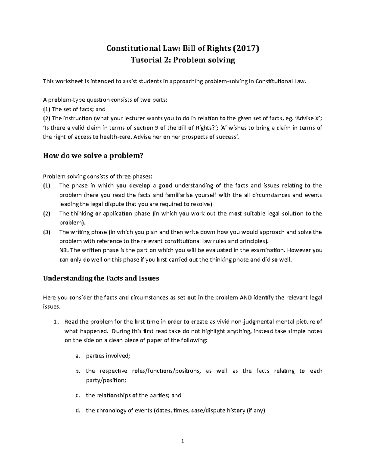 2019 Tut 2 - Problem solving copy- How to solve a tut - 3027 - Wits ...
