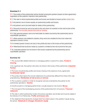 Accounting Partnership Operation -Salary, Bonus, Interest ...