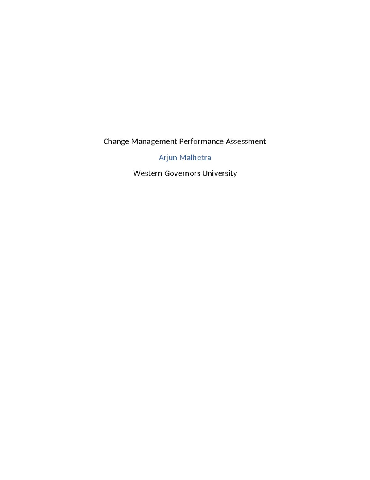 Change management c721 passed task 1 essay - Change Management ...