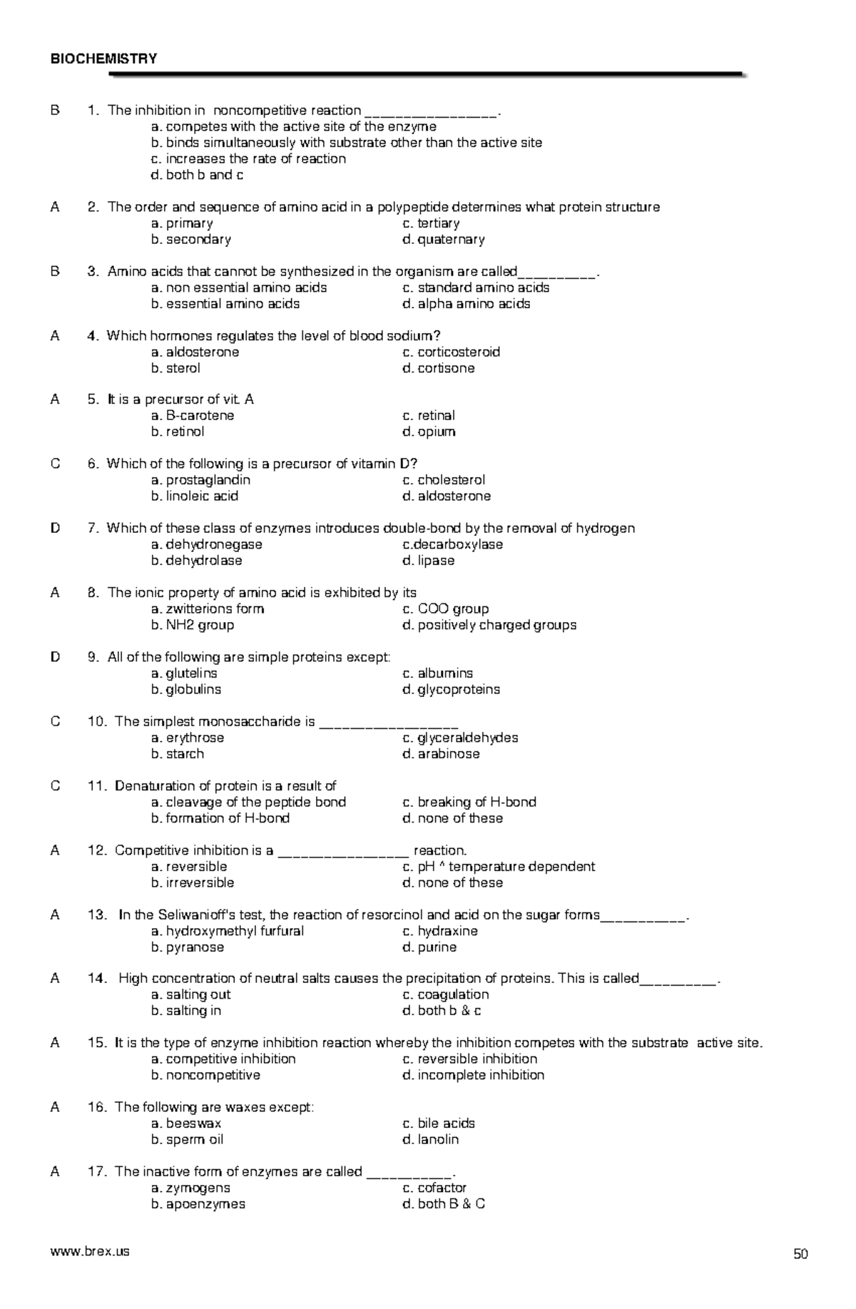 Module 2 - Mod 2 - B 1. The inhibition in noncompetitive reaction ...