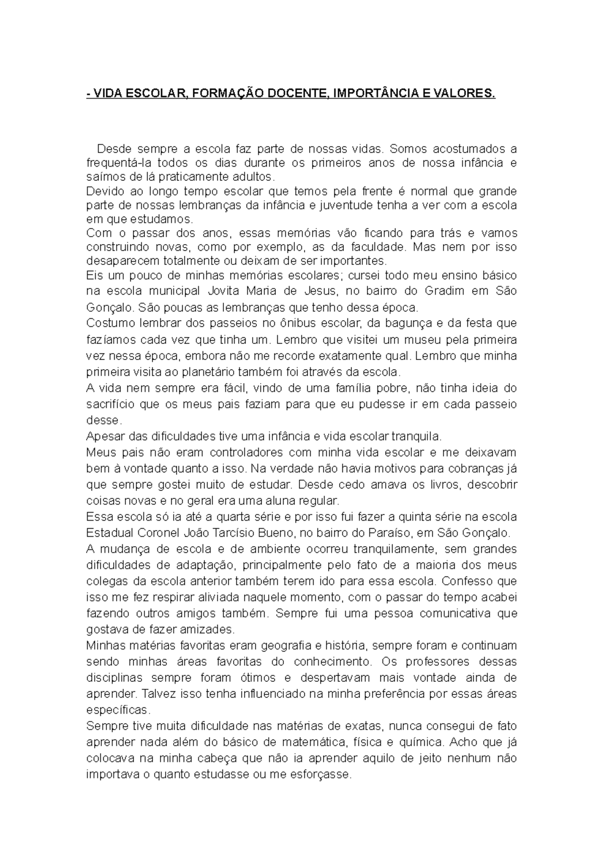 Estágio 1 - Bernard charlot - VIDA ESCOLAR, FORMAÇÃO DOCENTE ...