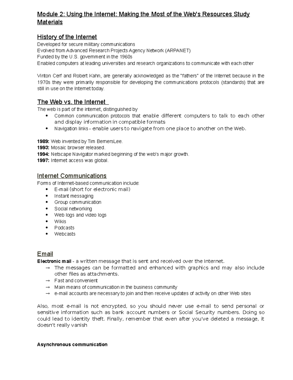 Mod - trhrth - Module 2: Using the Internet: Making the Most of the Web ...