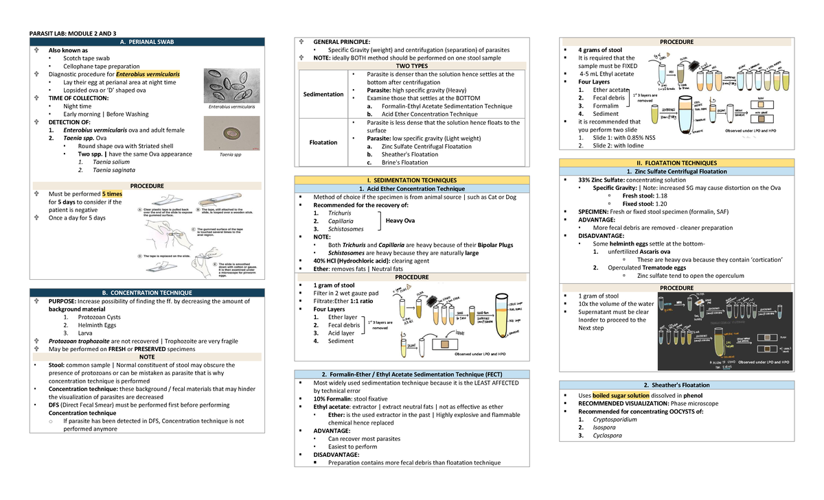 Laboratory techniques in parasitology M2-3 - 1 st 3 layers are removed ...