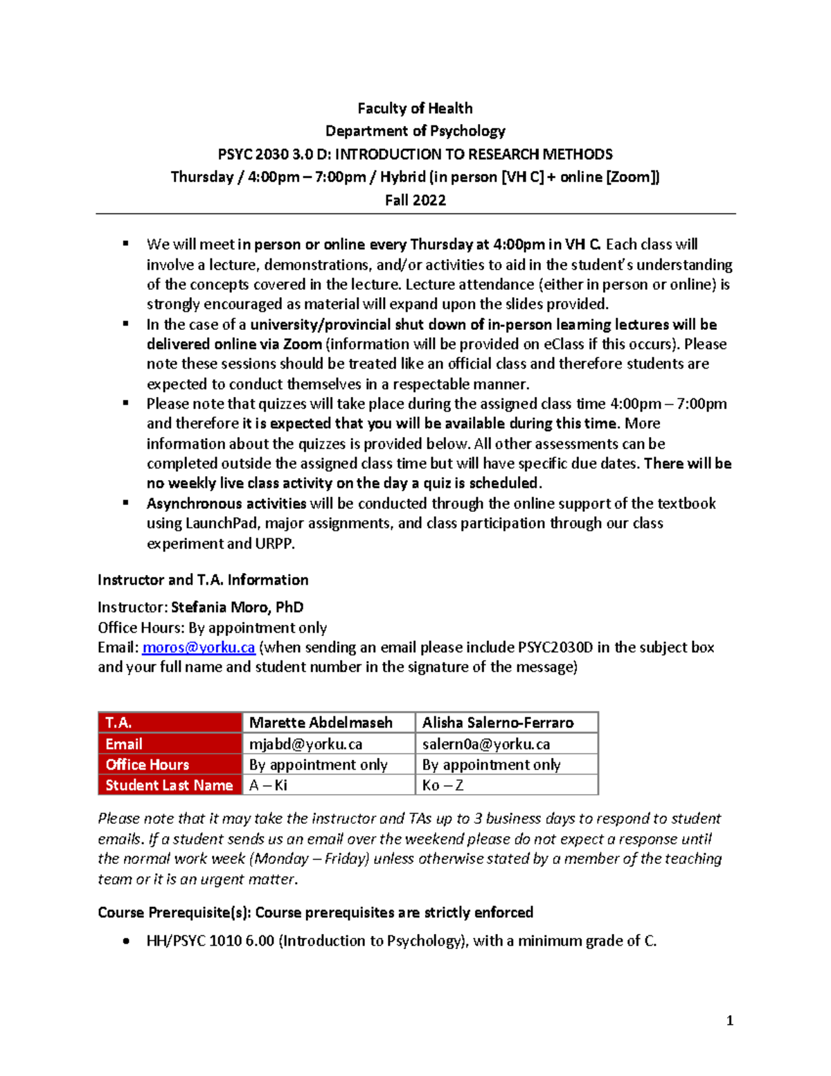 PSYC-2030D F22 Moro - PSYC-2030D F22 Moro - Faculty of Health ...