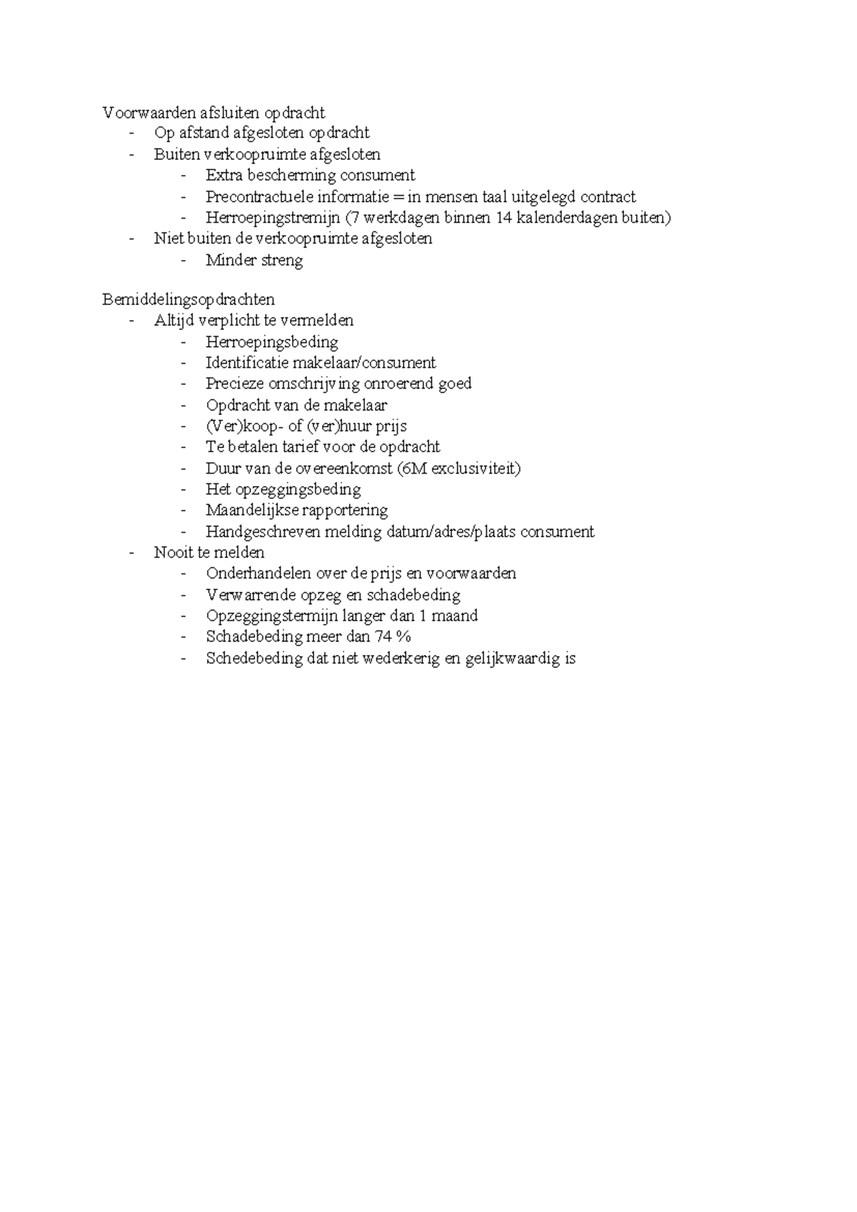 Samenstellen vastgoeddossier - Voorwaarden afsluiten opdracht - Op ...