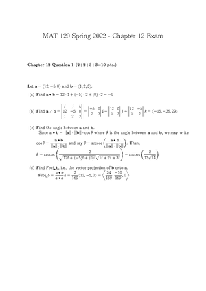 MAT120 Fall 2022-2023 Chapter 14 Exam - Last Name: Name: Student No ...