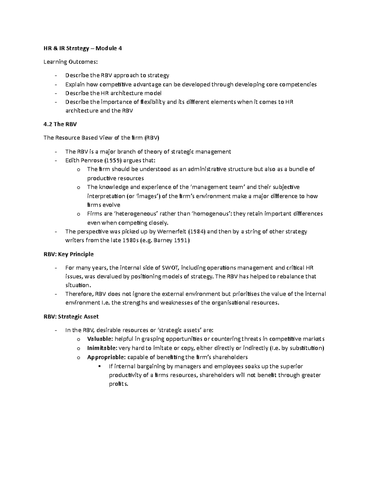 BUSM3024 - Module 4 - HR & IR Strategy – Module 4 Learning Outcomes ...