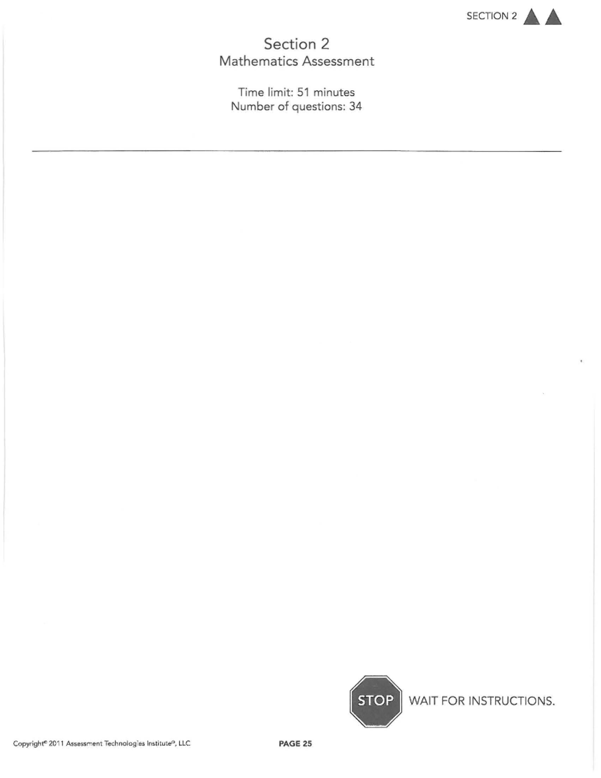 TEAS V other form- section 2 P1 P2 - ####### Copyrigh t" 2011 ...