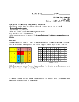 Homework 4-3 - ddd - IE 38600 Work Analysis and Design I School of ...