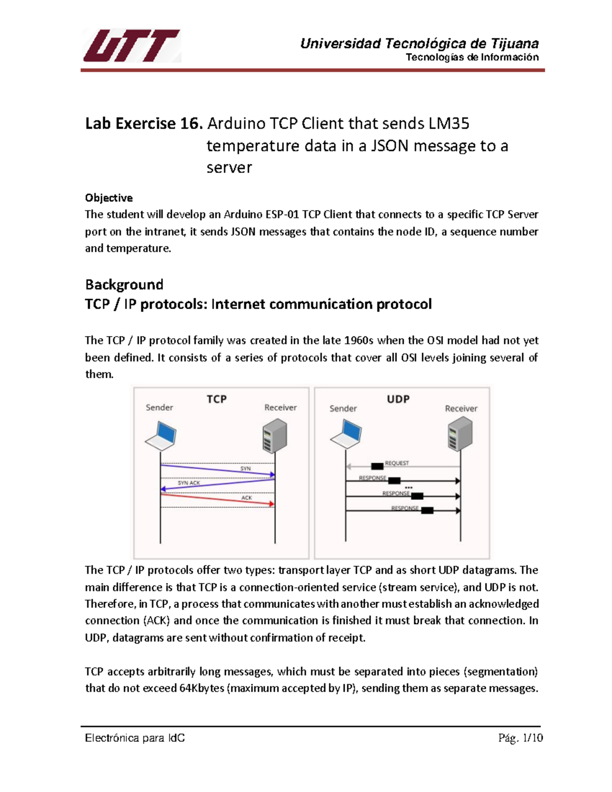 LE16 TCP client LM35extra - Tecnologías de Información Lab Exercise 16 ...