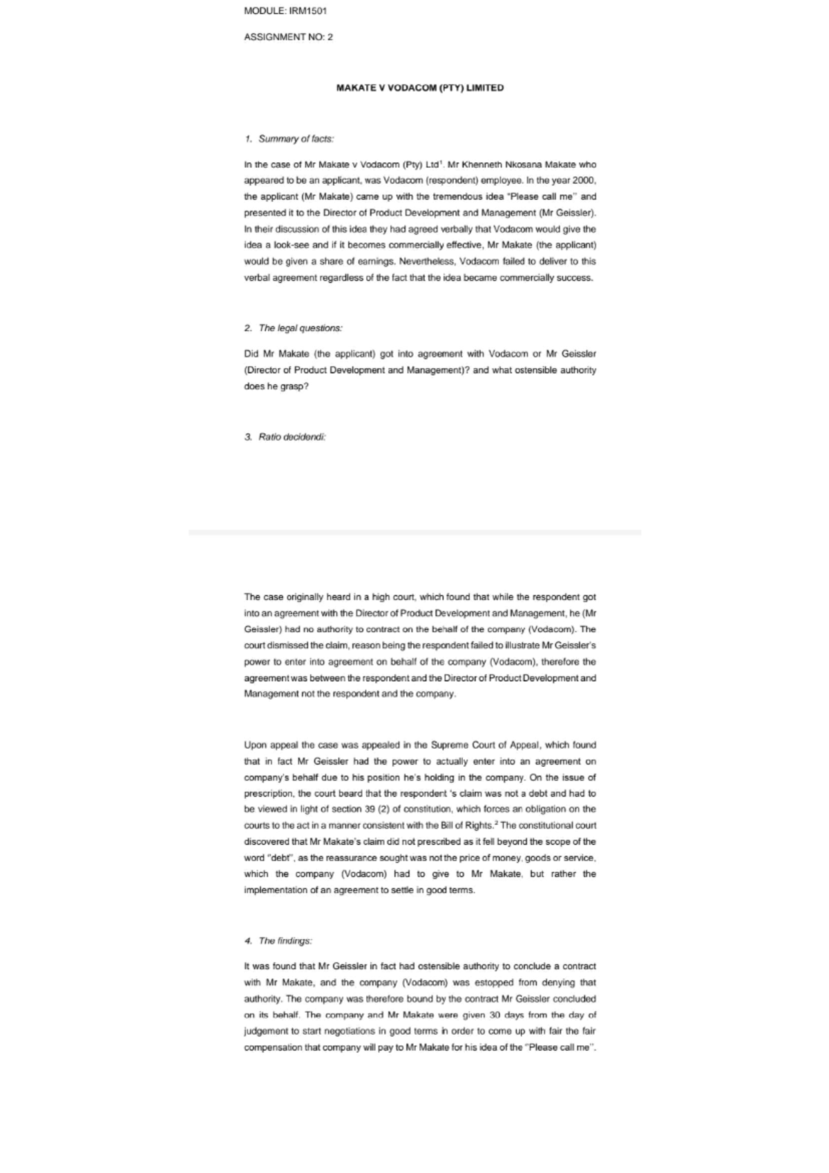 IRM1501 Assignment 2..PDF Scanner 210524 12 - Studocu