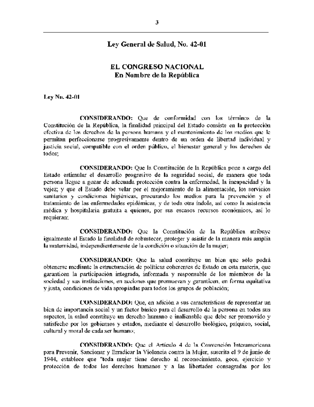 Ley No. 42-01-comprimido - Ley General de Salud, No. 42- EL CONGRESO ...