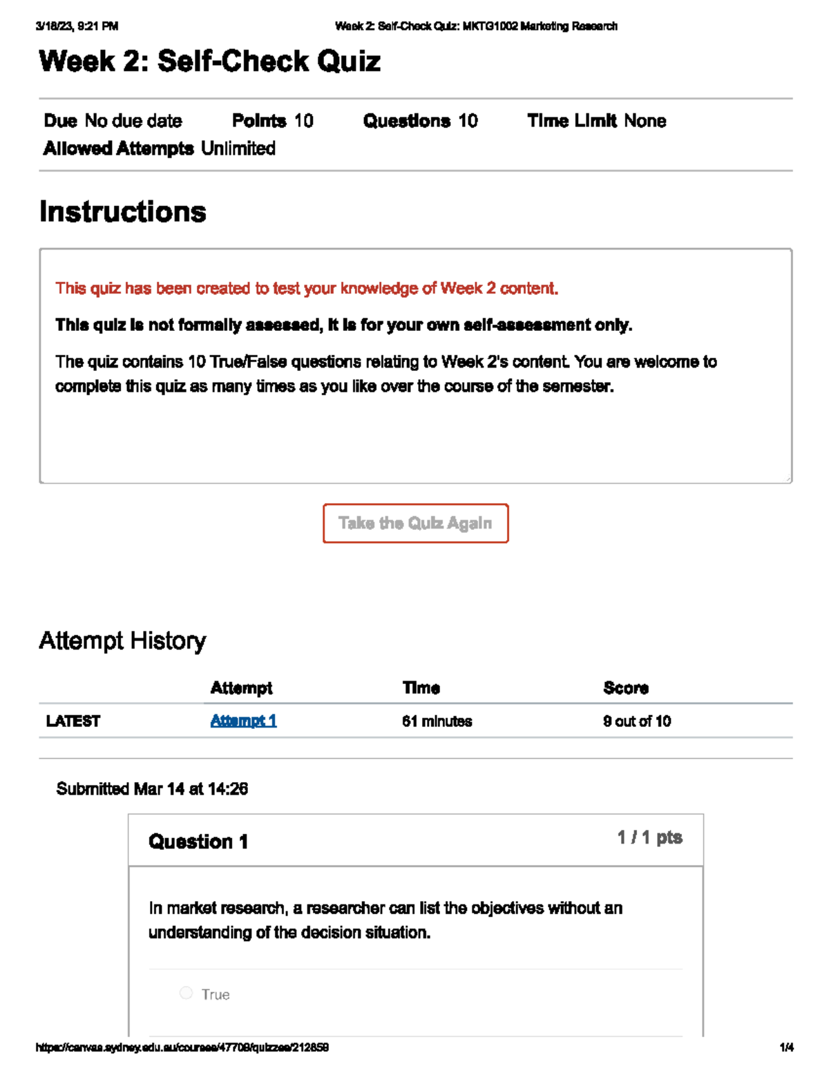 Week-2 -Self-Check-Quiz -MKTG1002-Marketing-Research - MKTG1002 - Studocu