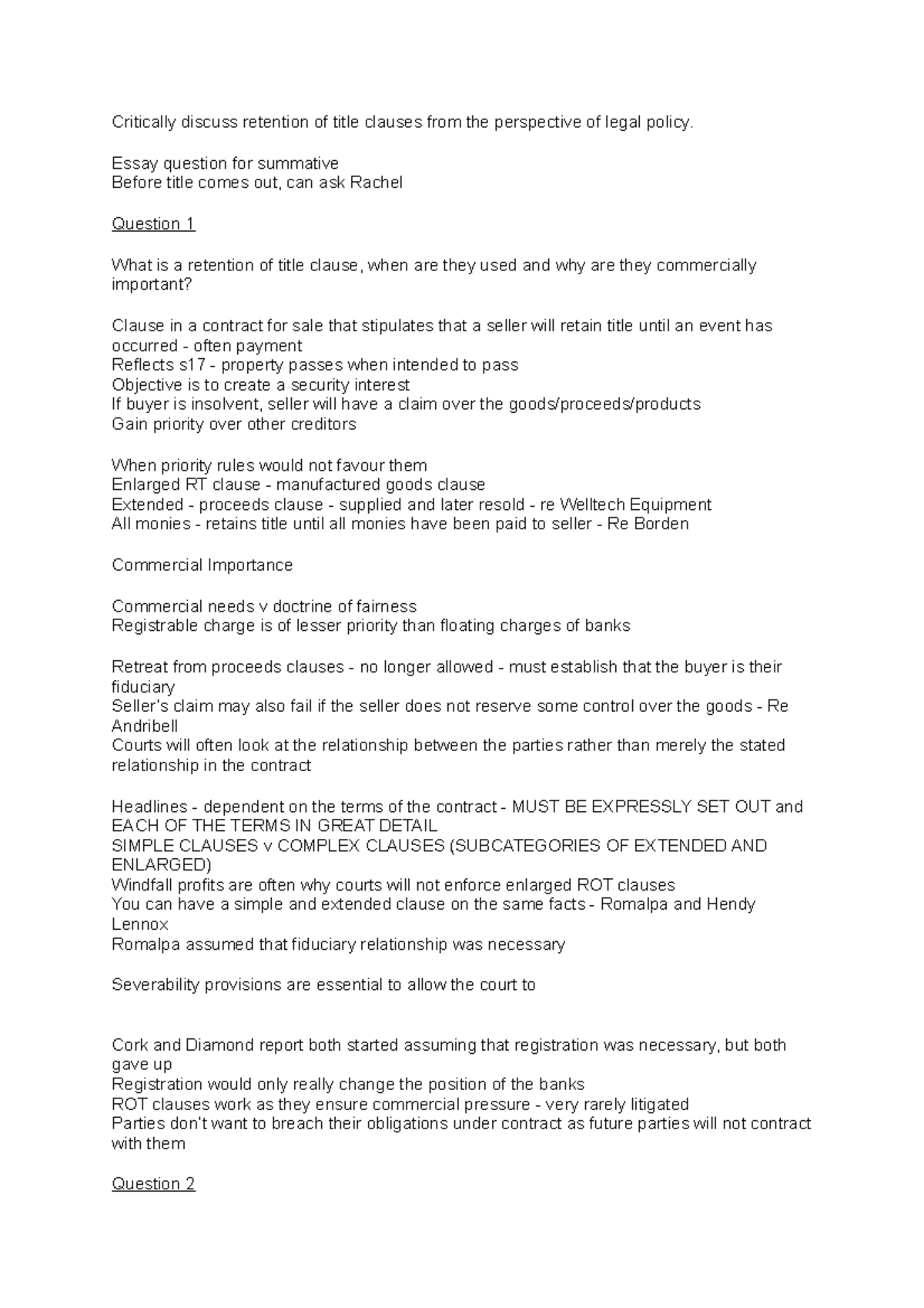 Commercial Presentation Final Tutorial 3 - ROT Presentation ...