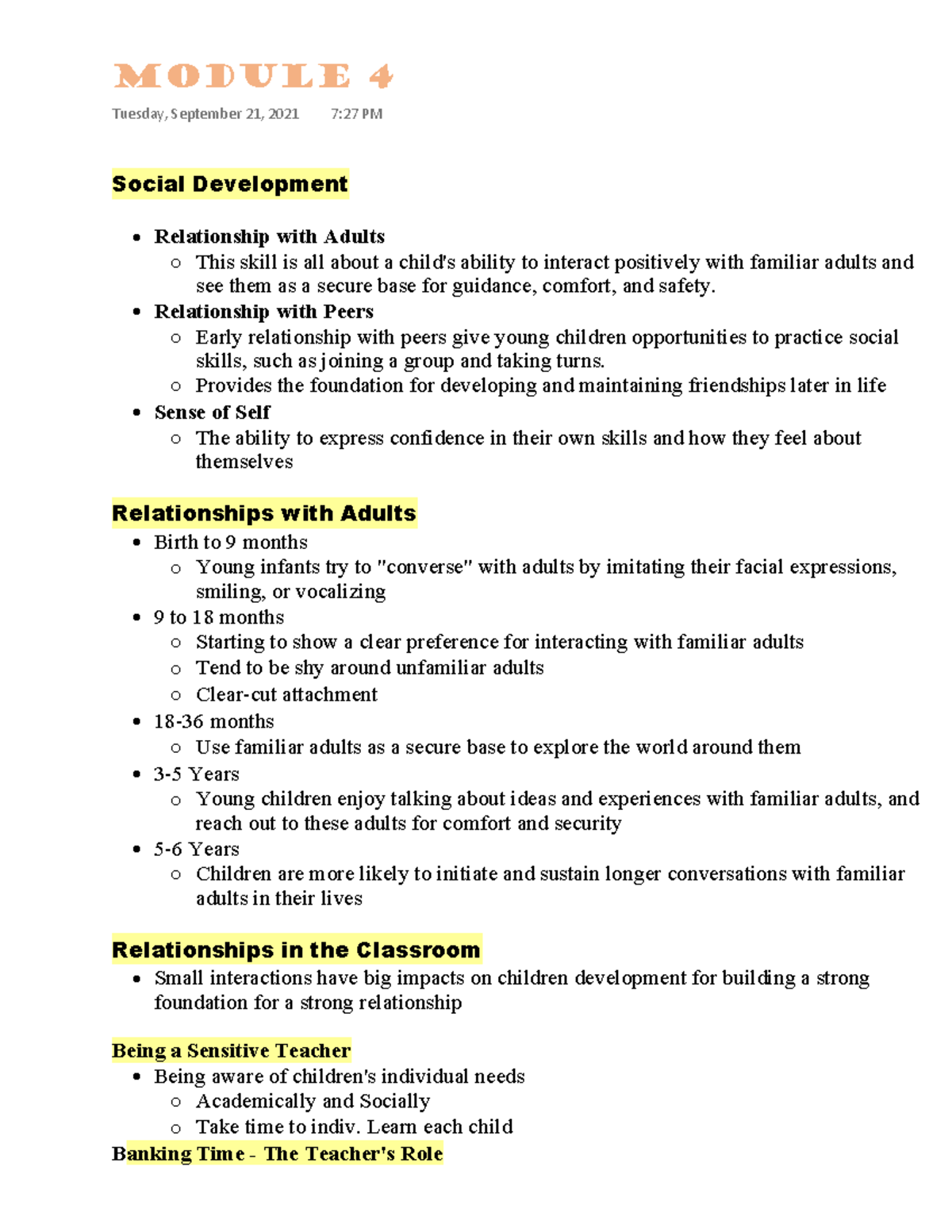 EDIS 3040 Module 4-6 - Teacher Kathy Neesen - Social Development ...