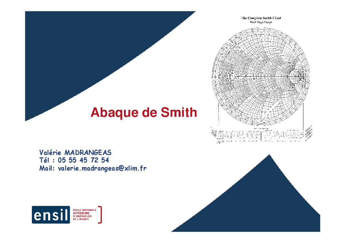 Resume-Abaque-Smith - smith chart - Abaque de Smith Valérie MADRANGEAS ...