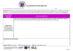 NEW trf - TRF QUESTIONS AND ANSWERS) ACTUAL TRF FOR TEACHER APPLICANTS ...