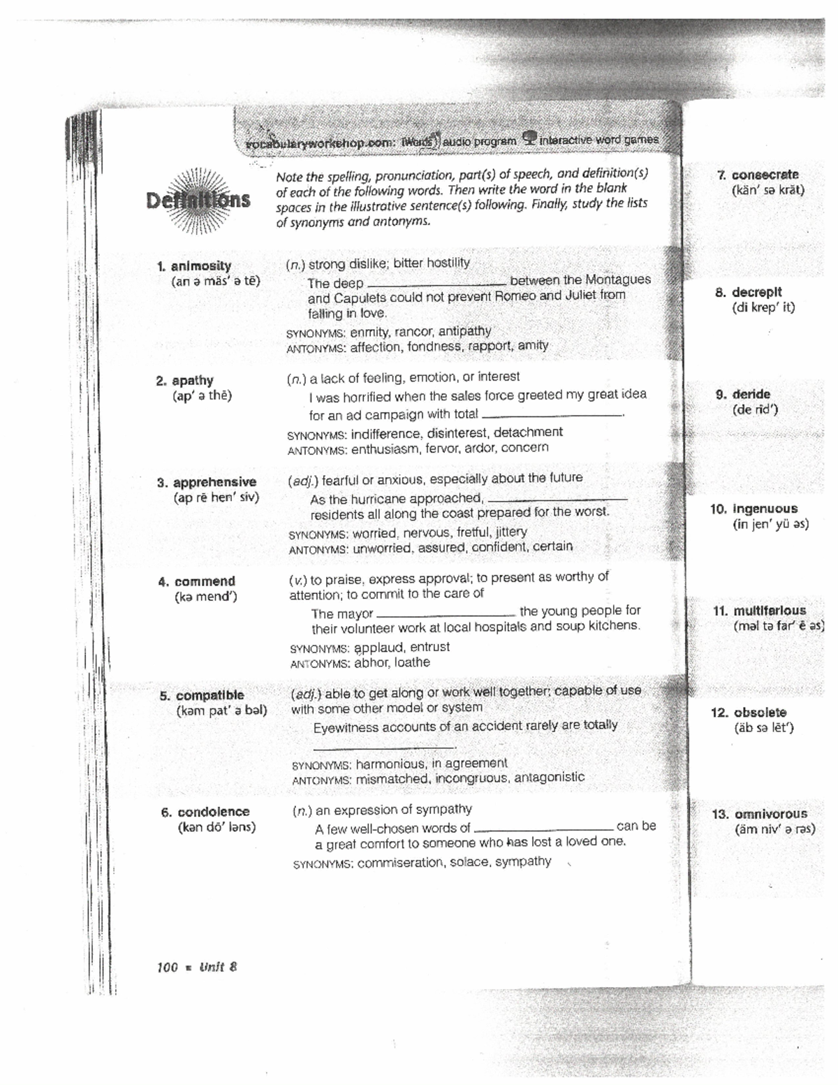 Unit8 Vocab Unit - Studocu