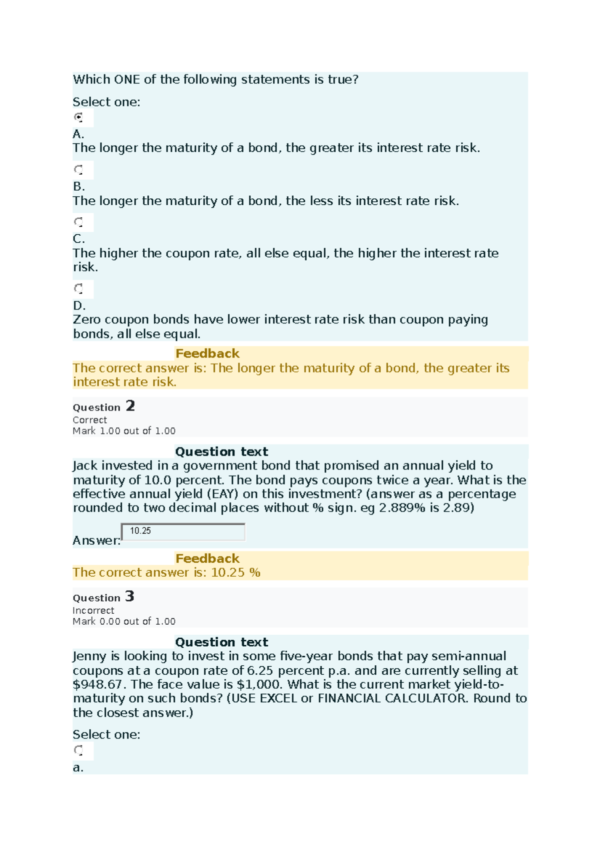 Topic 6 QUIZ Questions AND Solutions - Which ONE of the following ...