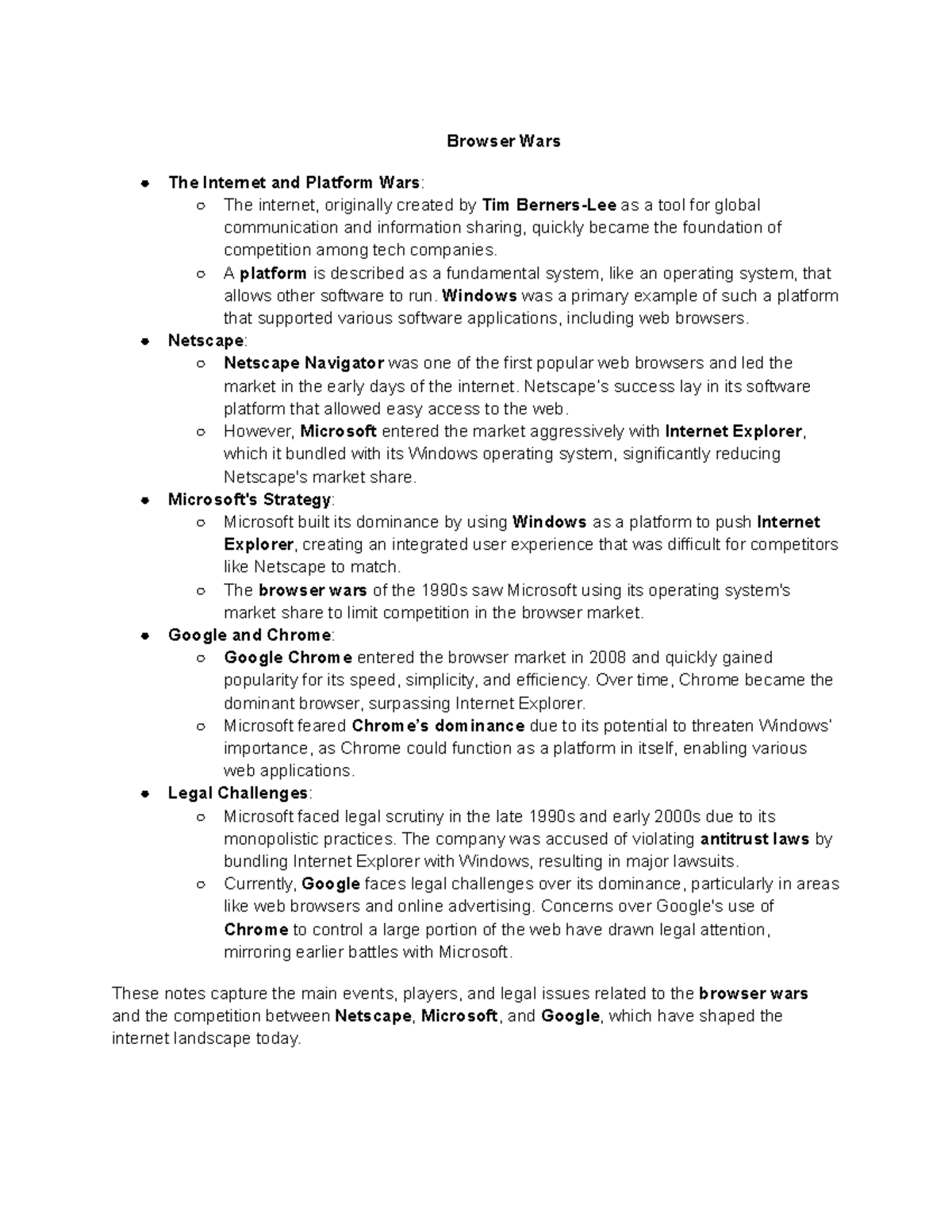 Browser Wars - Browser Wars The Internet and Platform Wars: The ...