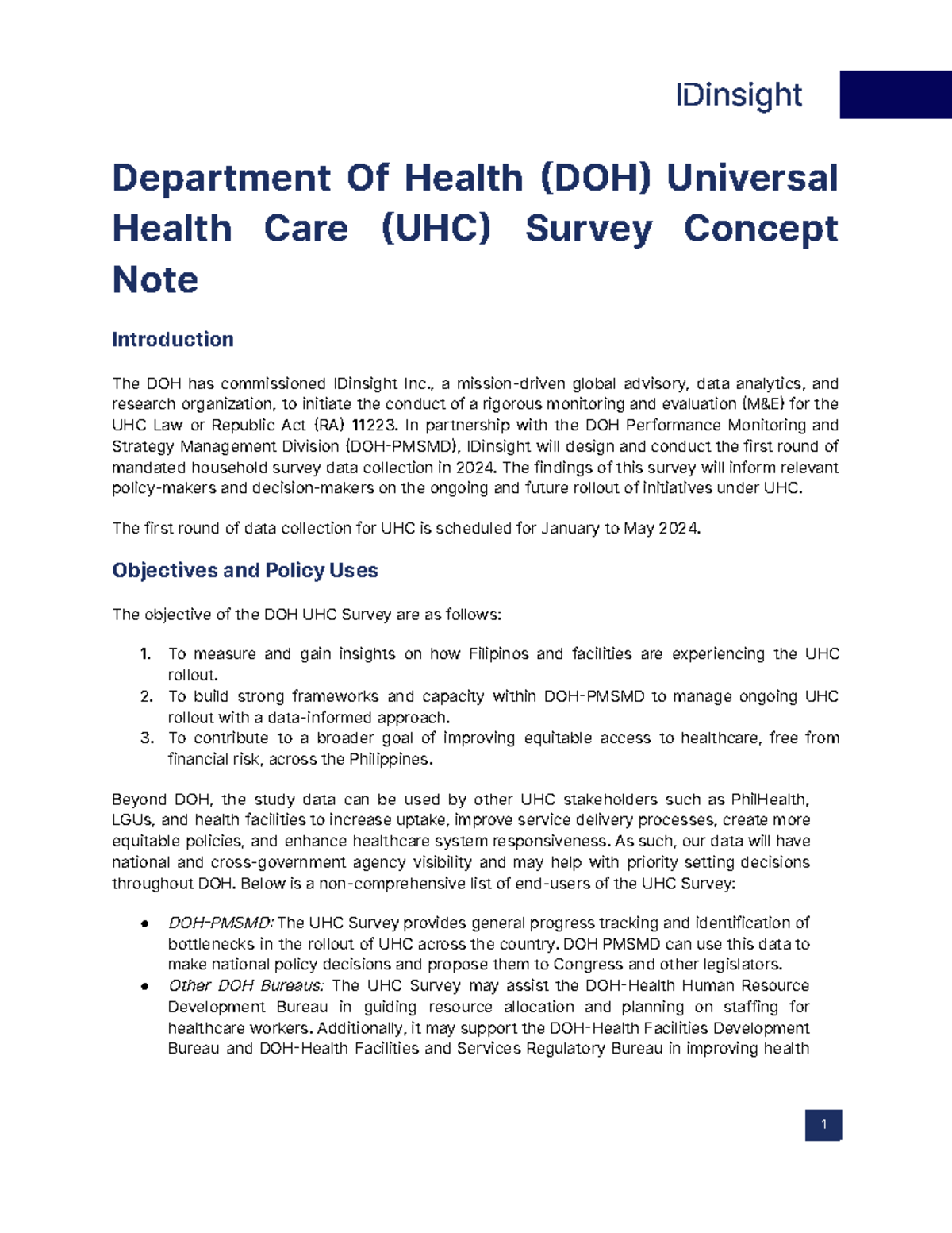 DOH UHC 2023 Concept Note - Department Of Health DOH Universal Health ...