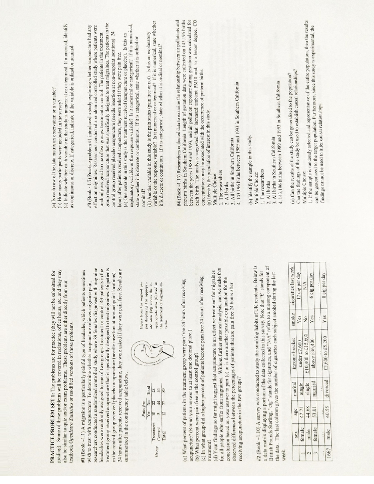 Math 109 Practice Problem Set 1 - J)U!Iq-alqnop (p) 三 an」うエ】 0 】papuqq ...